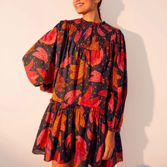 FARM Rio | Dresses | Farm Rio Patchwork Bananas Babydoll Dress | Poshmark